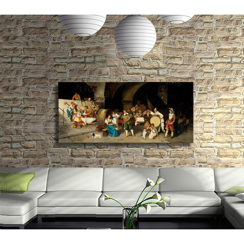 Falero Luis Ricardo The Party at TheTavern Kanvas Tablo
