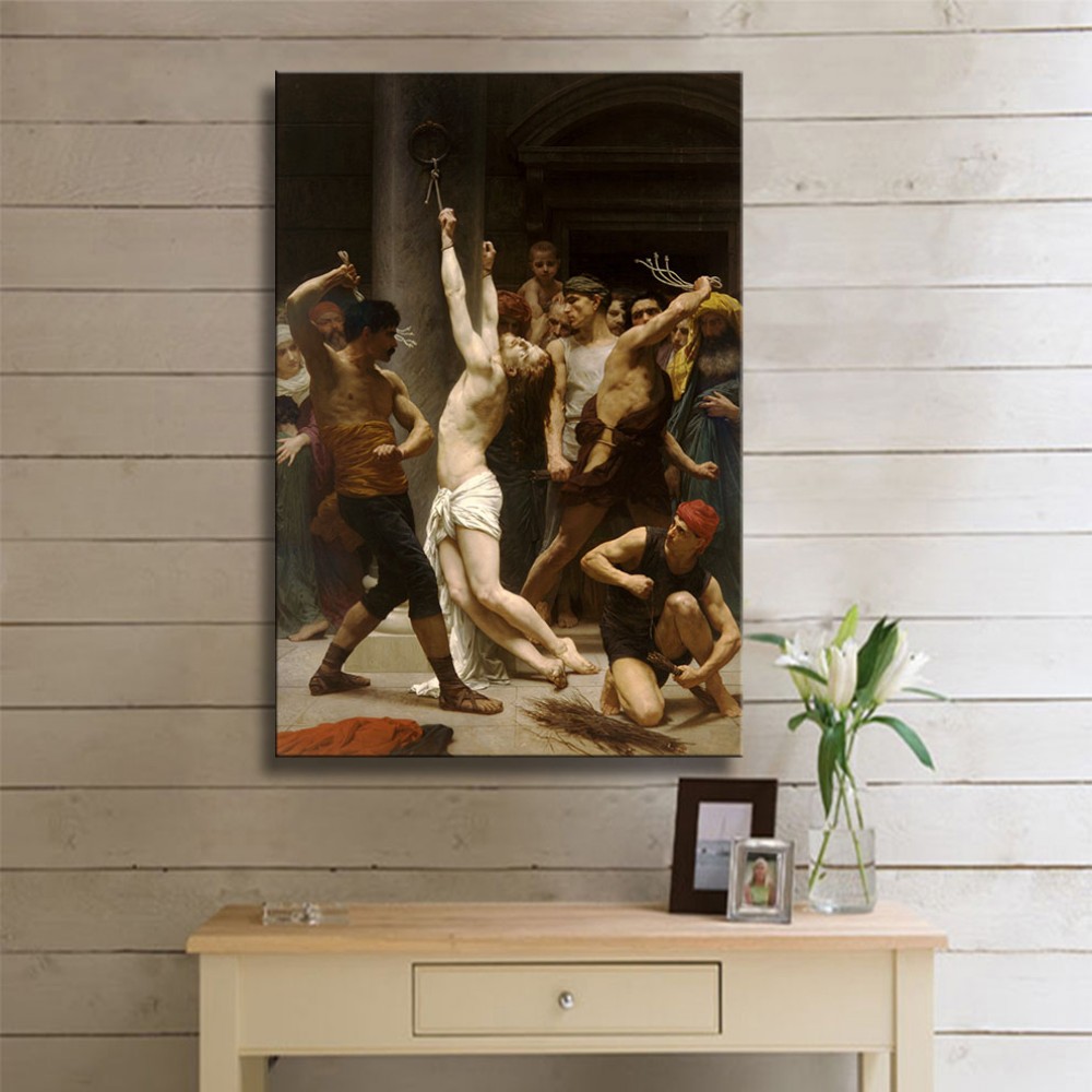 William Adolphe Bouguereau La Flagellation du Christ Kanvas Tablo